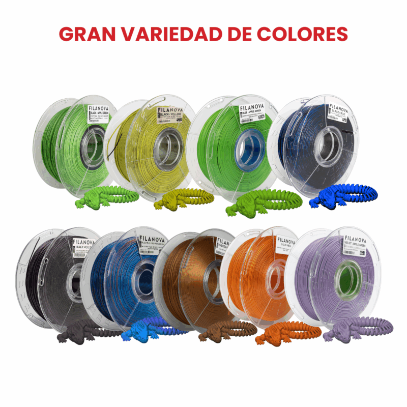 Filamento PLA Dual Color High Speed Filanova x 1Kg – Proyecto Color